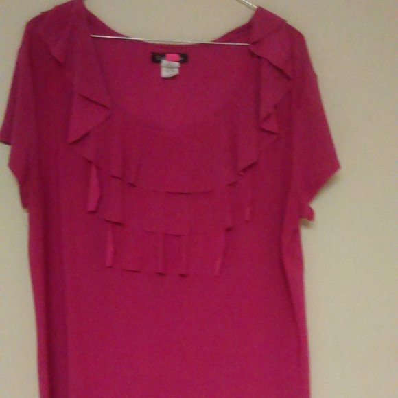 Carol Rose | Tops | Carol Rose X Pink Ruffle Blouse | Poshmark